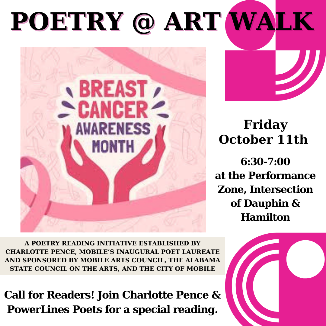 Poetry @ ArtWalk: Special Reading for Breast Cancer Awareness Month ...
